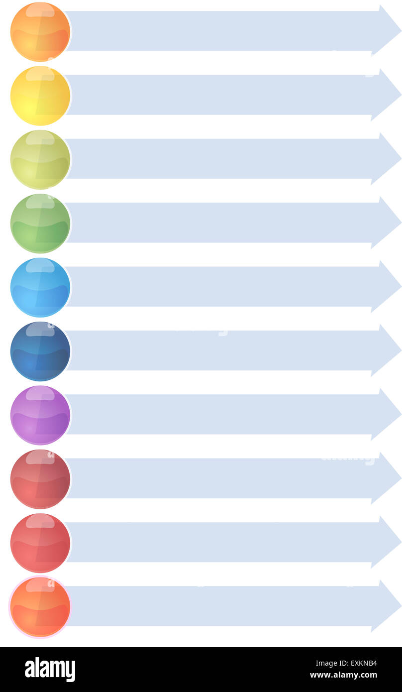 blank business strategy concept infographic arrow list diagram ...