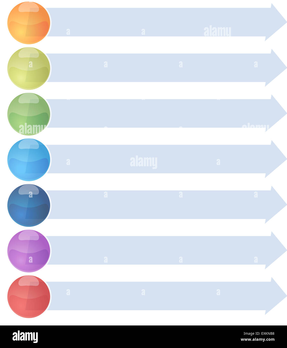 blank business strategy concept infographic arrow list diagram ...