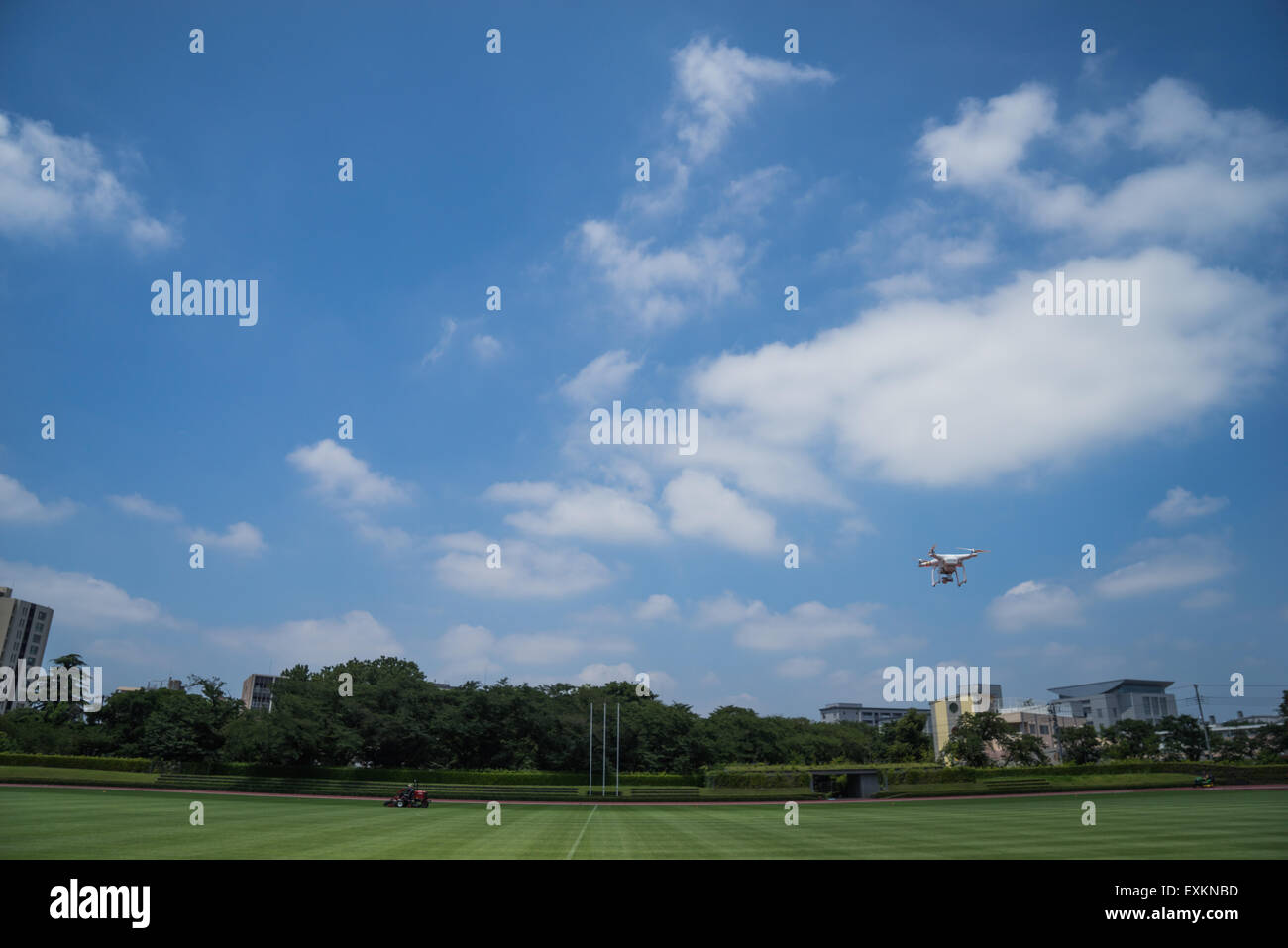 Quadcopter flying in the sky, Tokyo, Japan Stock Photo - Alamy