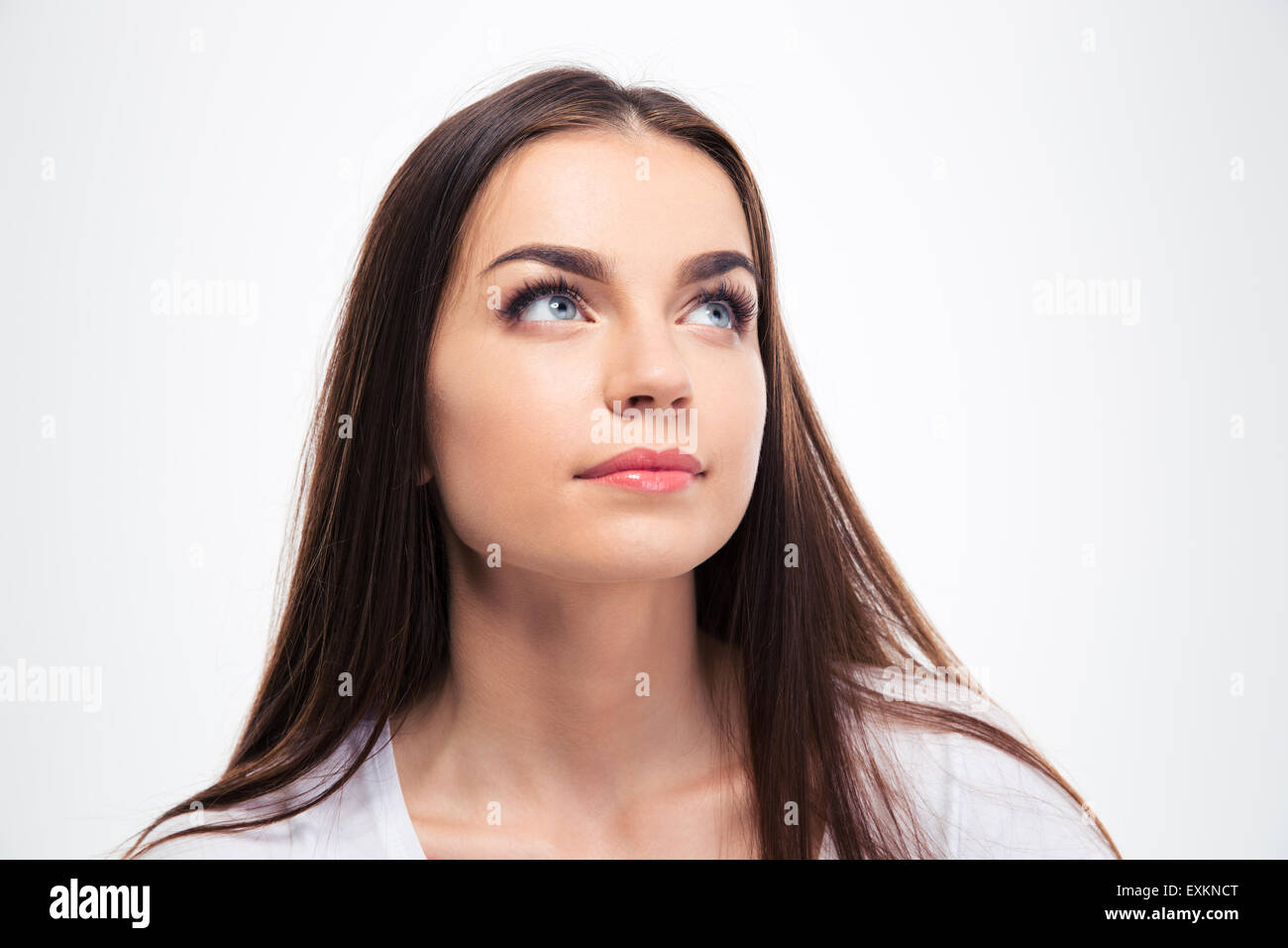 Portrait pensive pretty woman hi-res stock photography and images - Alamy