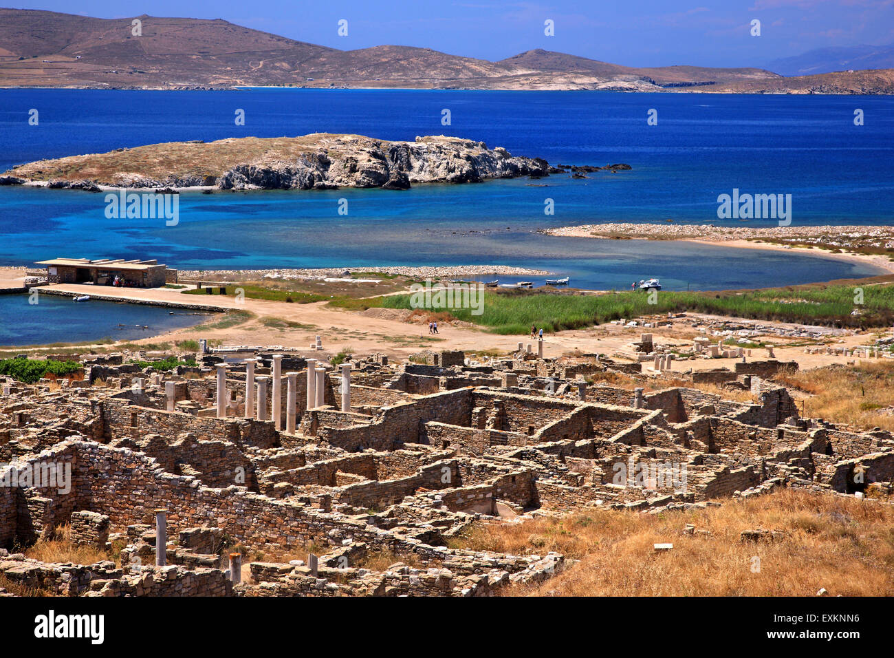 At the archaeological site of the "sacred" island of Delos. In the ...