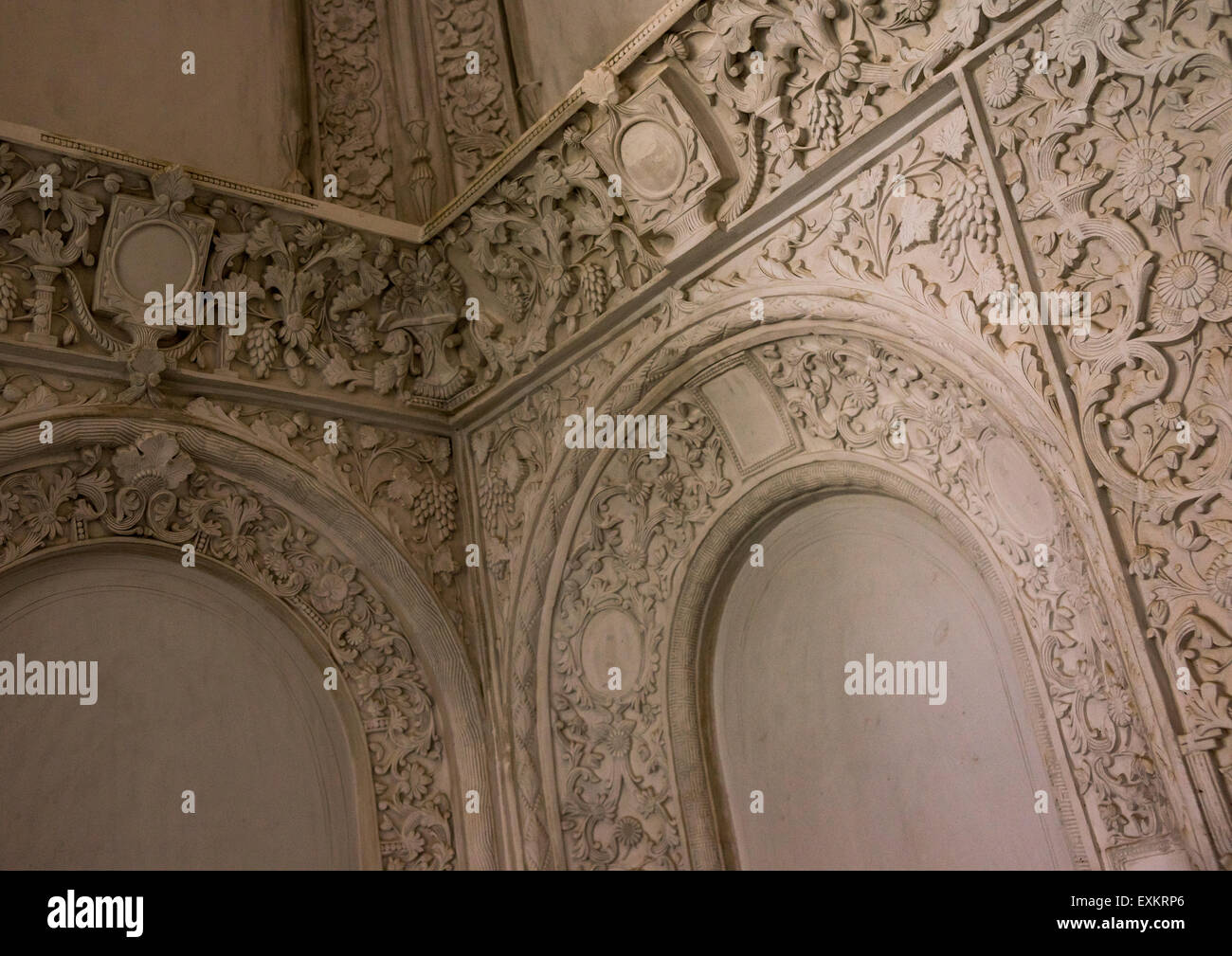 Plasterwork From A Wall In The House The Boroujerdi House, Isfahan ...