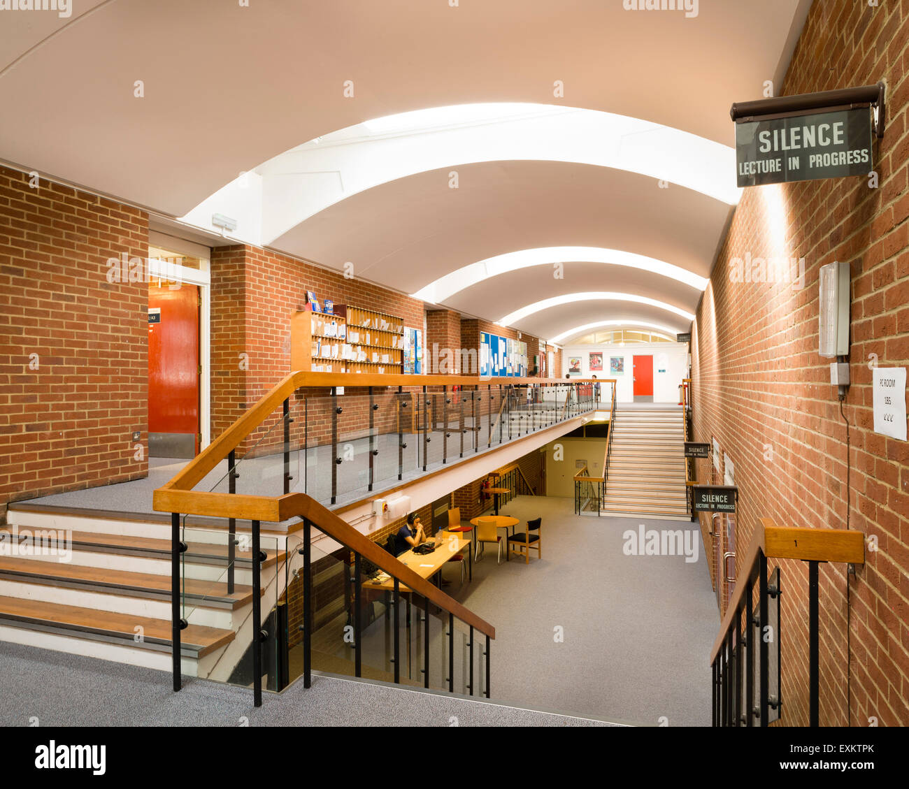 Corridor and stairways. University of Sussex, Brighton and Hove, United ...