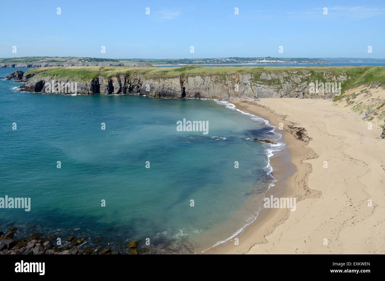 Sandtop Bay Caldey Island Tenby Pembrokeshire Wales Stock Photo - Alamy