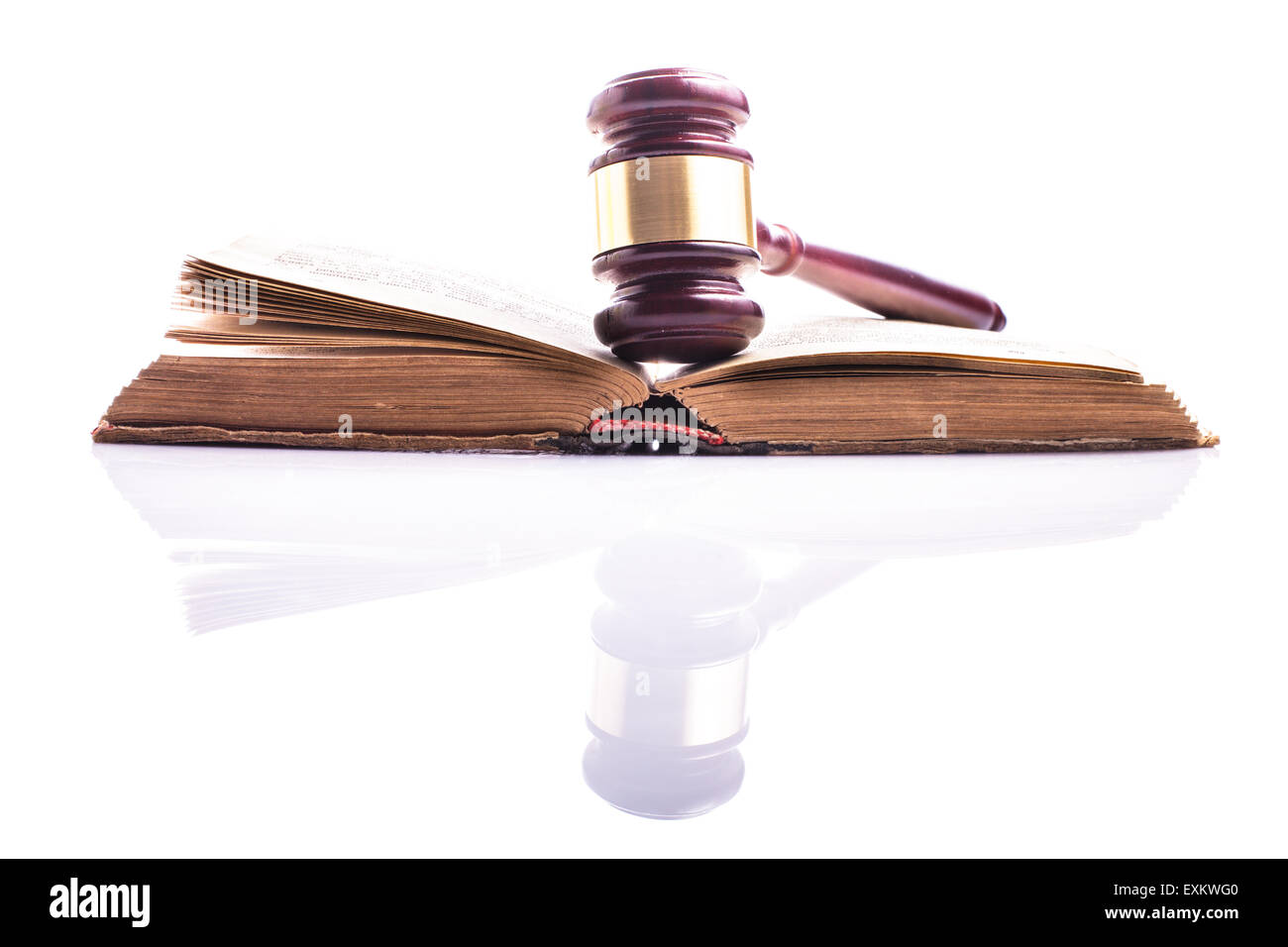 Book and gavel Stock Photo - Alamy