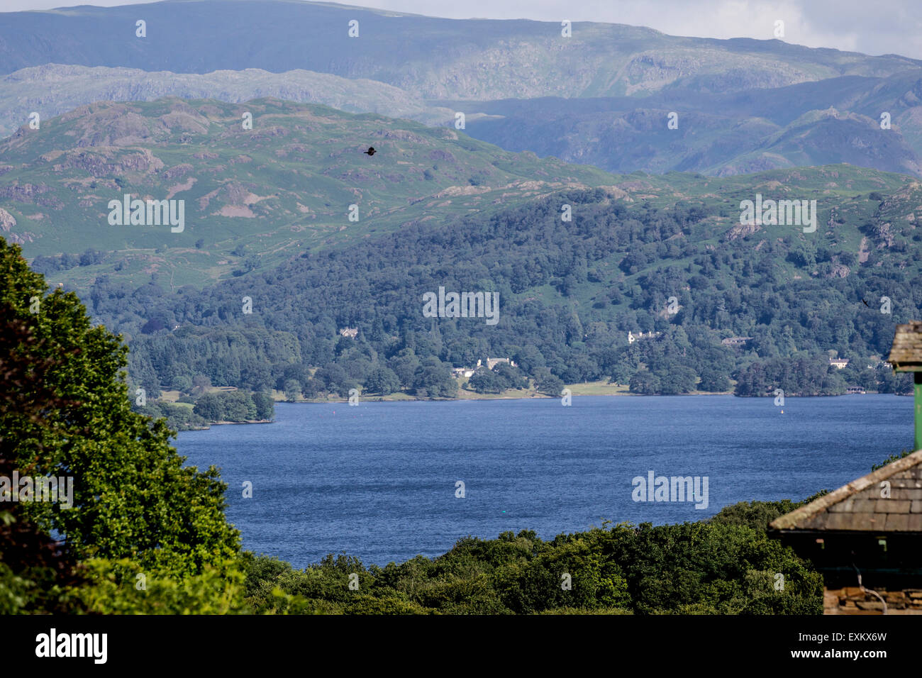 Lake Windermere Cumbria 15th July 2015 .UK Weather Lake Windermere Full ...