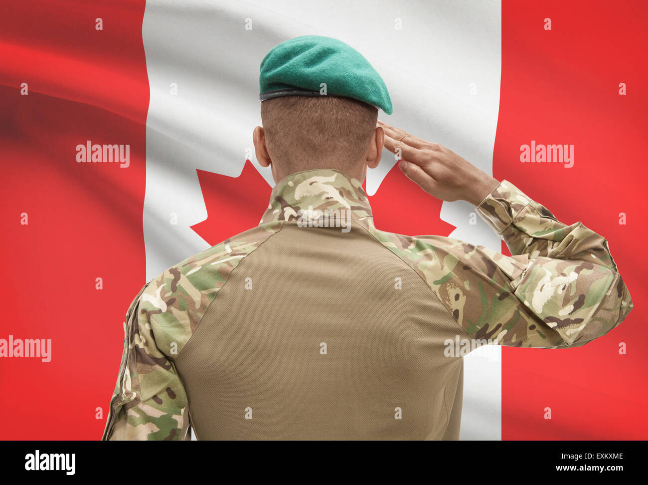 Canadian soldier salute hi-res stock photography and images - Alamy
