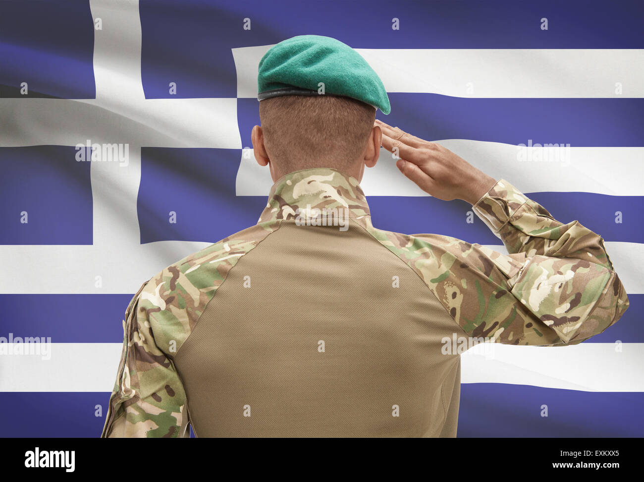 Commando greek flag hi-res stock photography and images - Alamy