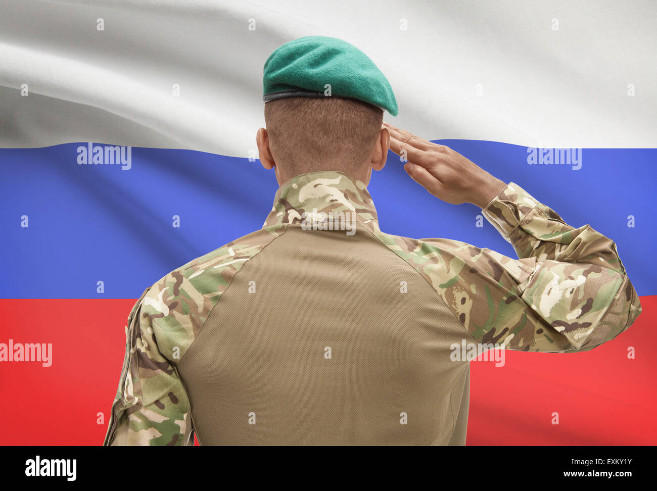 Russian military salute flag hi-res stock photography and images - Alamy