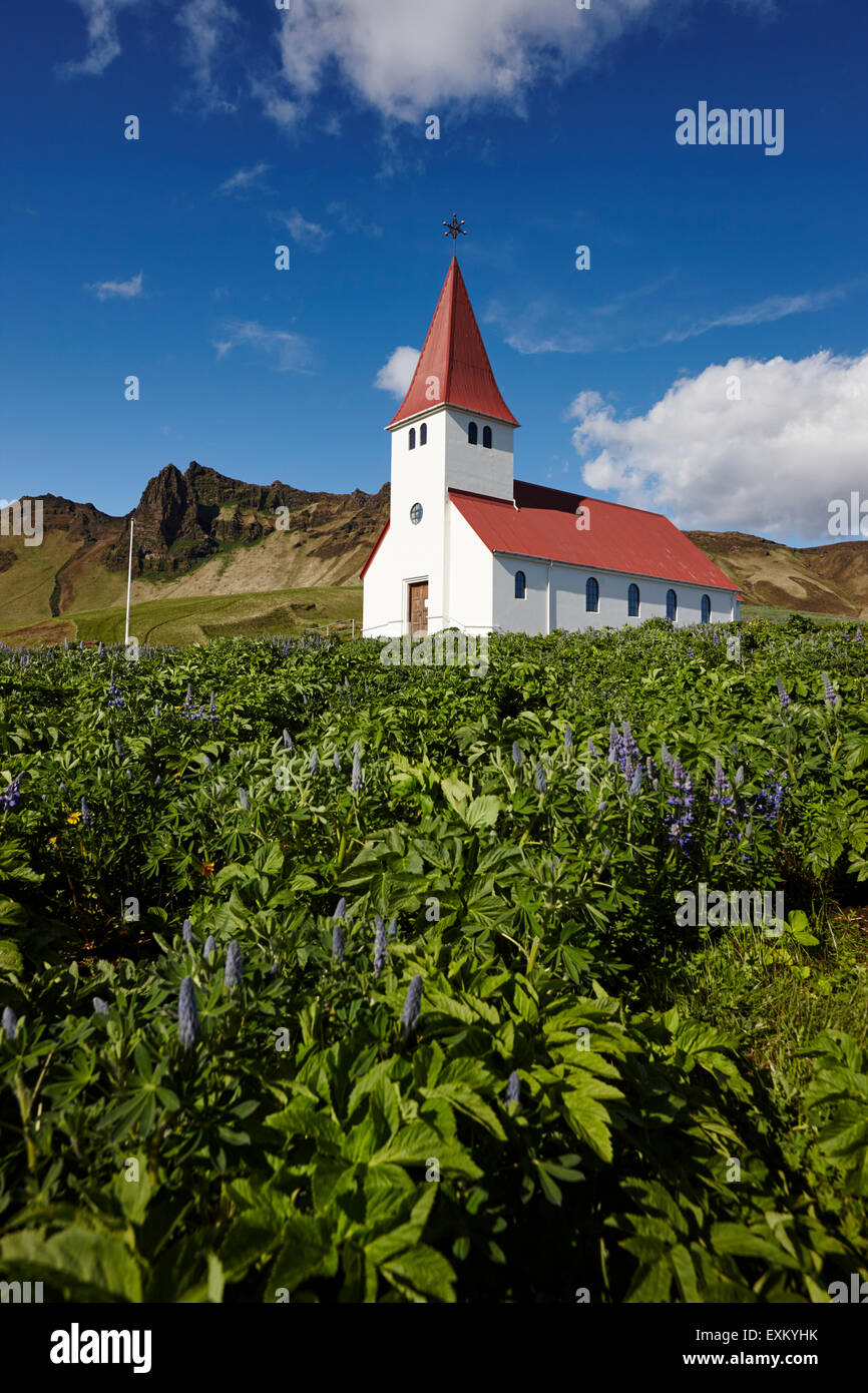 vik church Vik i Myrdal Iceland Stock Photo - Alamy