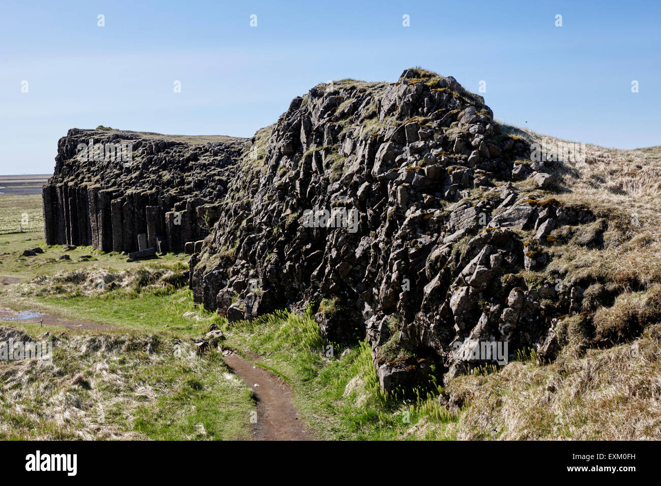 Dverghamrar dwarf rocks volcanic basalt columns Iceland Stock Photo - Alamy