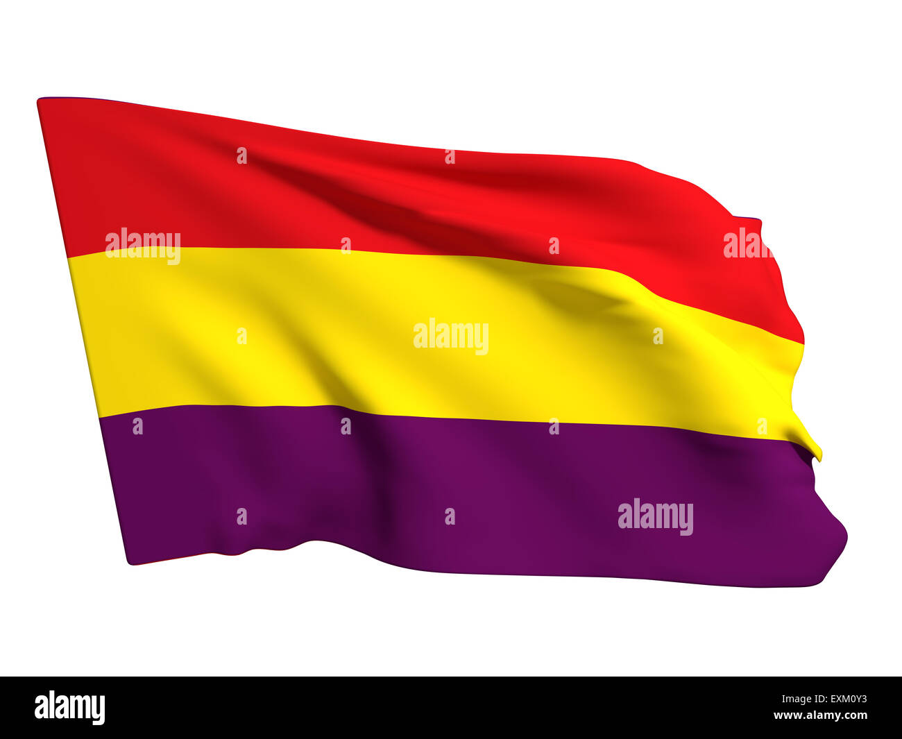 3d rendering of the second spanish republic on a white background Stock ...