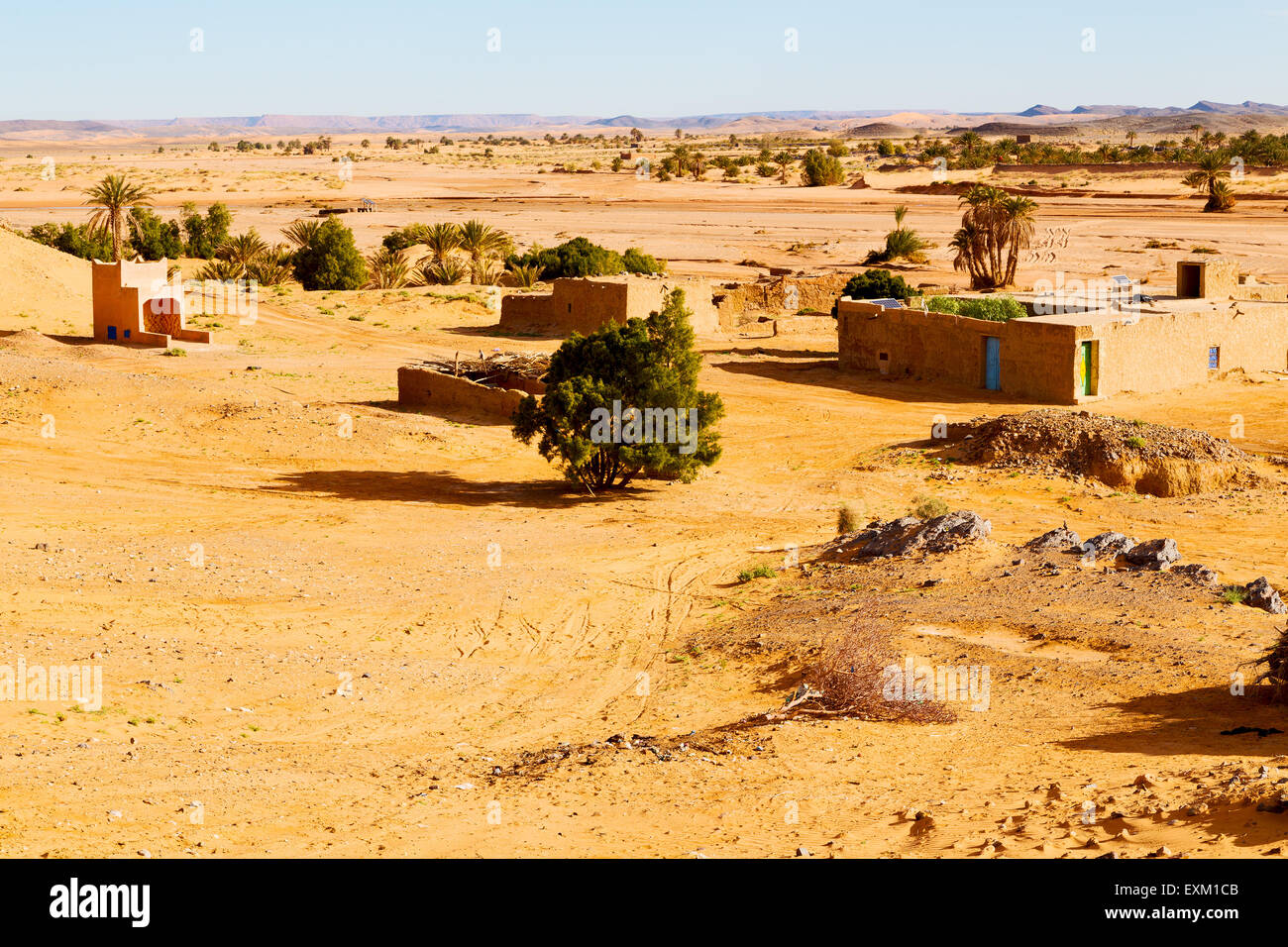 sahara africa in morocco the old contruction and historical village ...