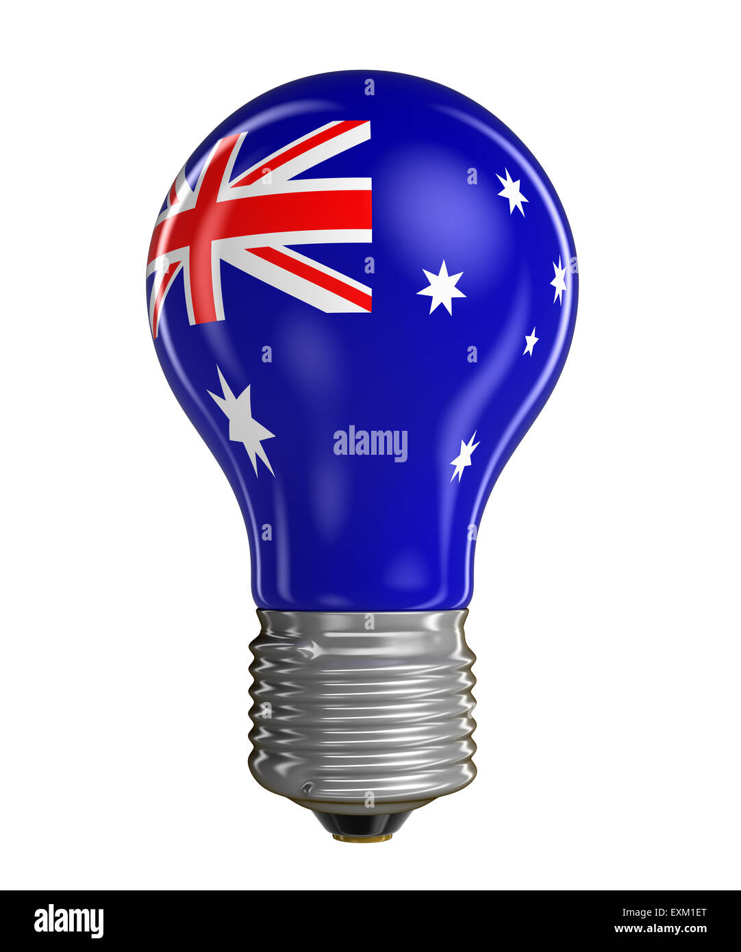 Light bulb with Australian flag. Image with clipping path Stock Photo ...