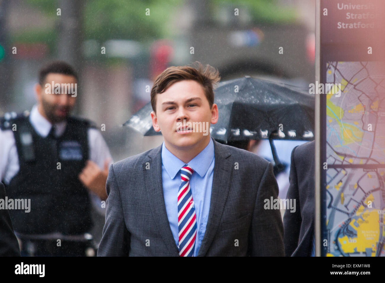 Stratford Magistrates Court, London, July 15th 2015. Allegedly captured ...