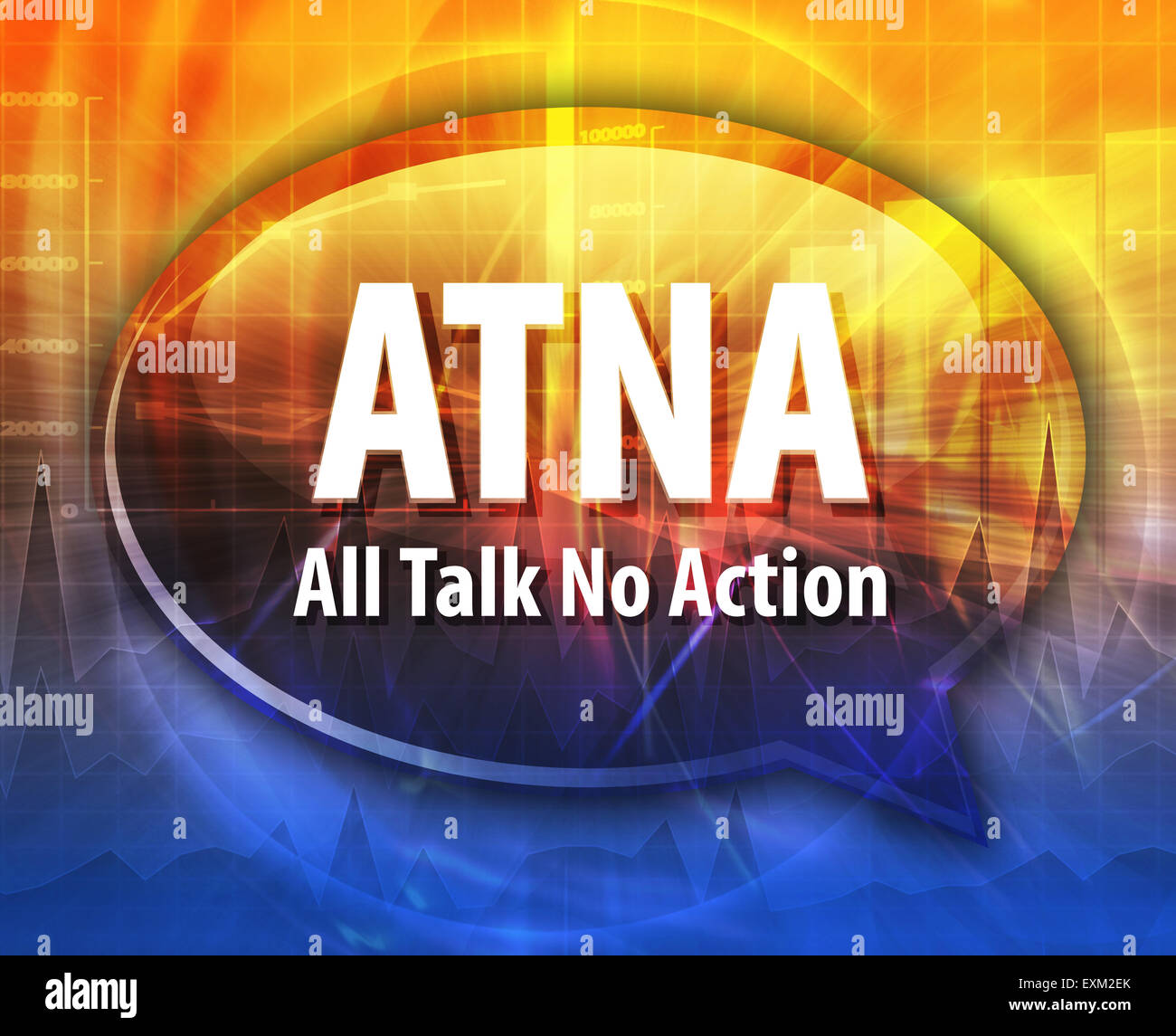 word speech bubble illustration of business acronym term ATNA Al talk ...