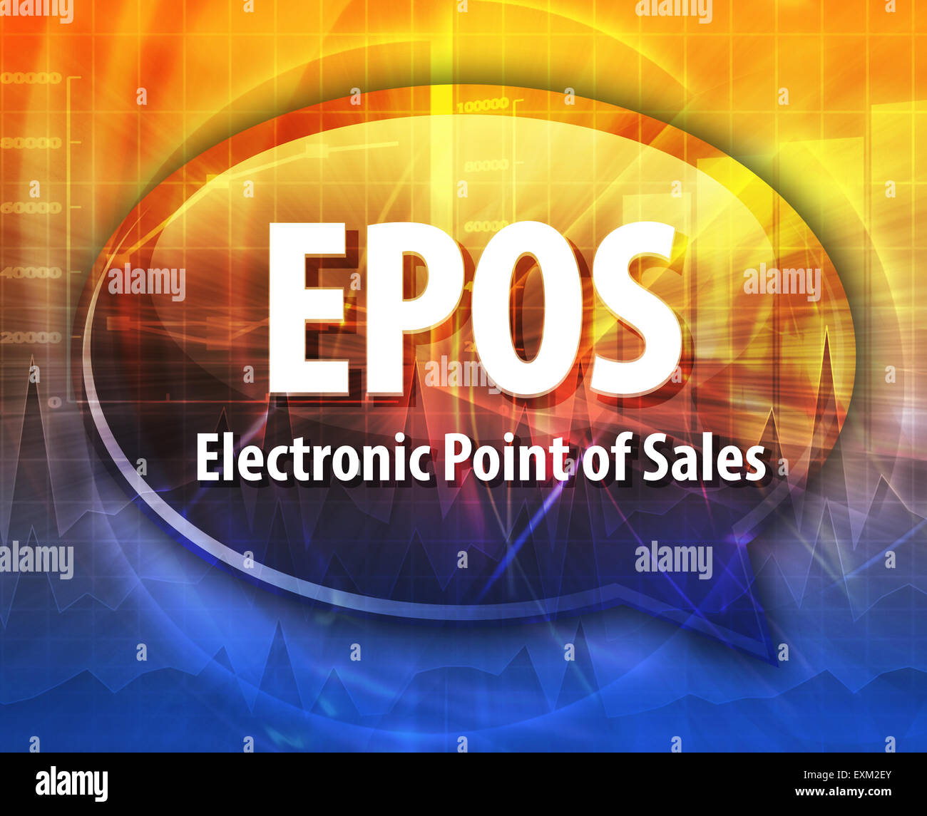 word speech bubble illustration of business acronym term EPOS Electronic Point of Sales Stock ...