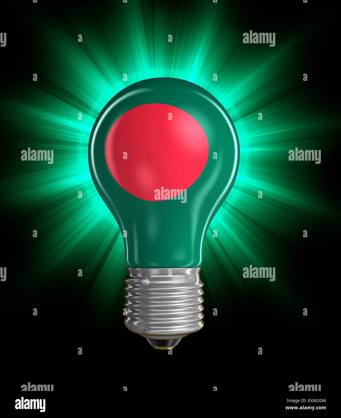 Light bulb with Flag of Bangladesh. Image with clipping path Stock ...
