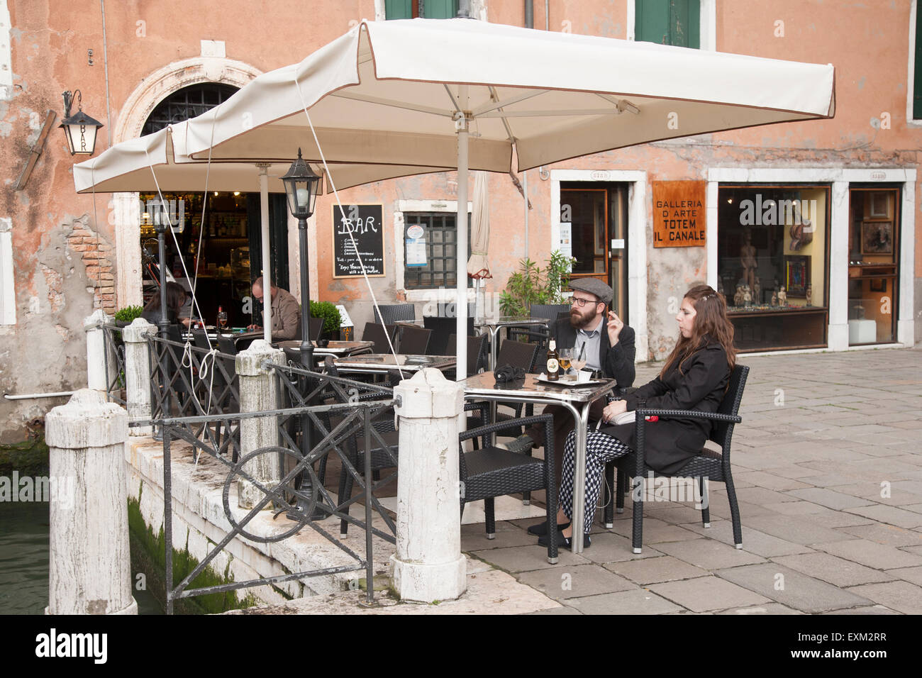Bar and Cafe by Accademia Bridge, Venice, Italy Stock Photo - Alamy