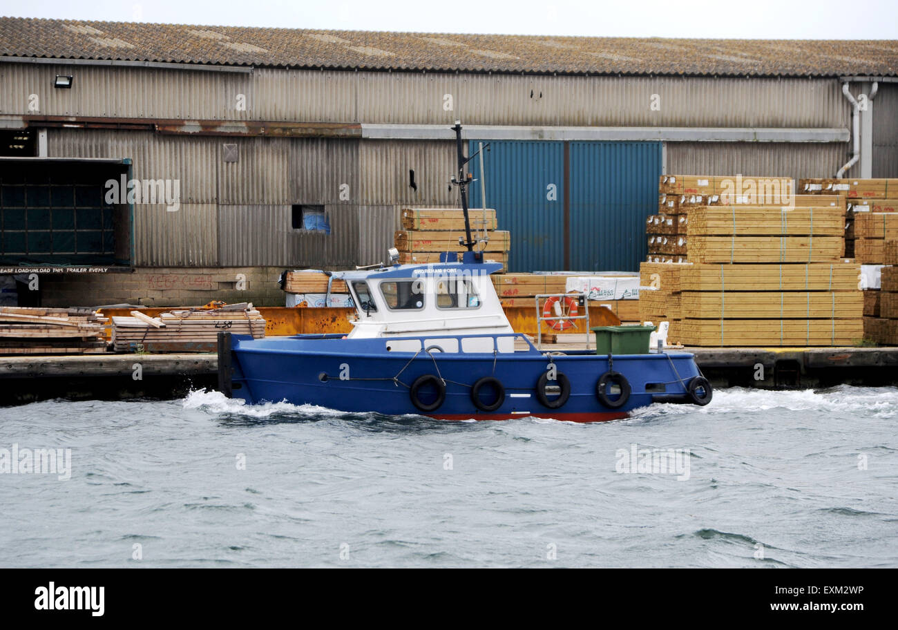 Shoreham Port Authority boat West Sussex England UK Stock Photo - Alamy
