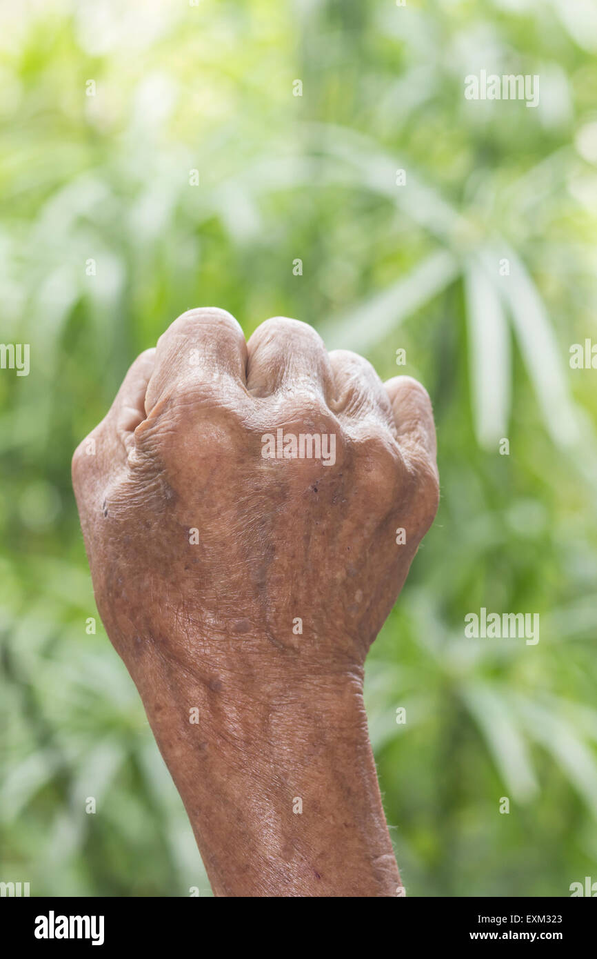 Closeup old man's hand Stock Photo - Alamy