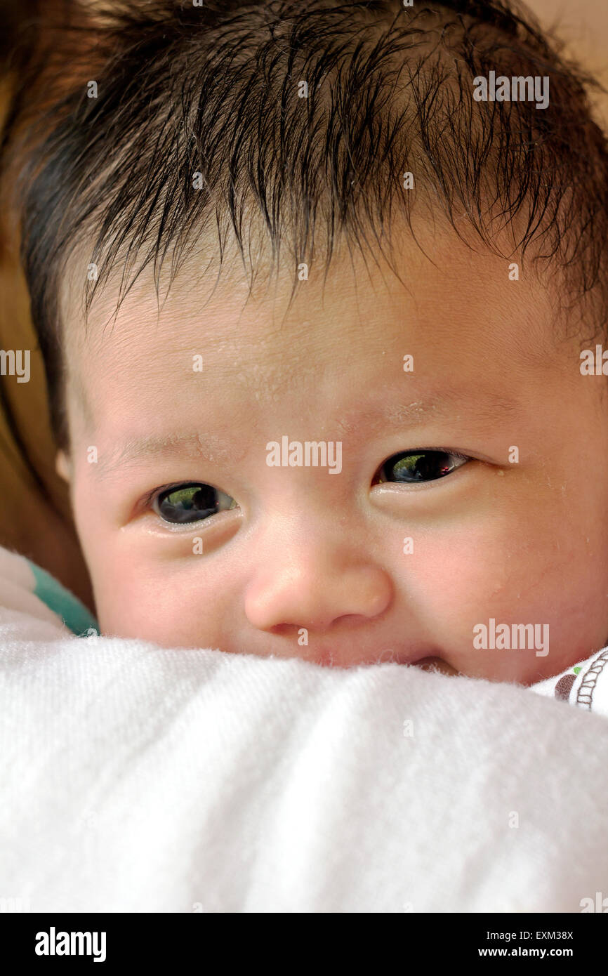 Asian Thai little newborn baby boy Stock Photo - Alamy