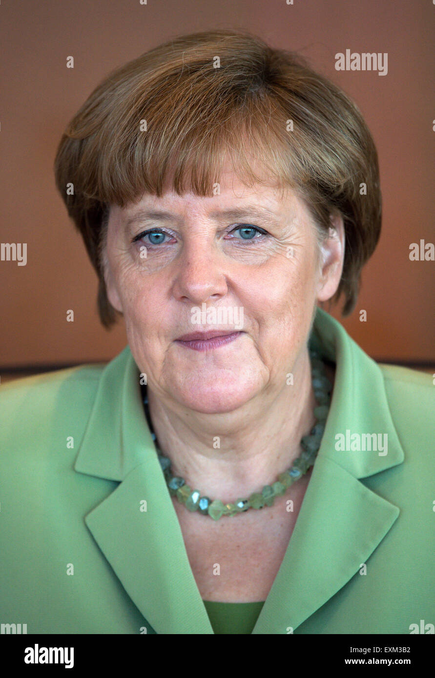 Berlin, Germany. 15th July, 2015. Germann Chancellor Angela Merkel (CDU ...