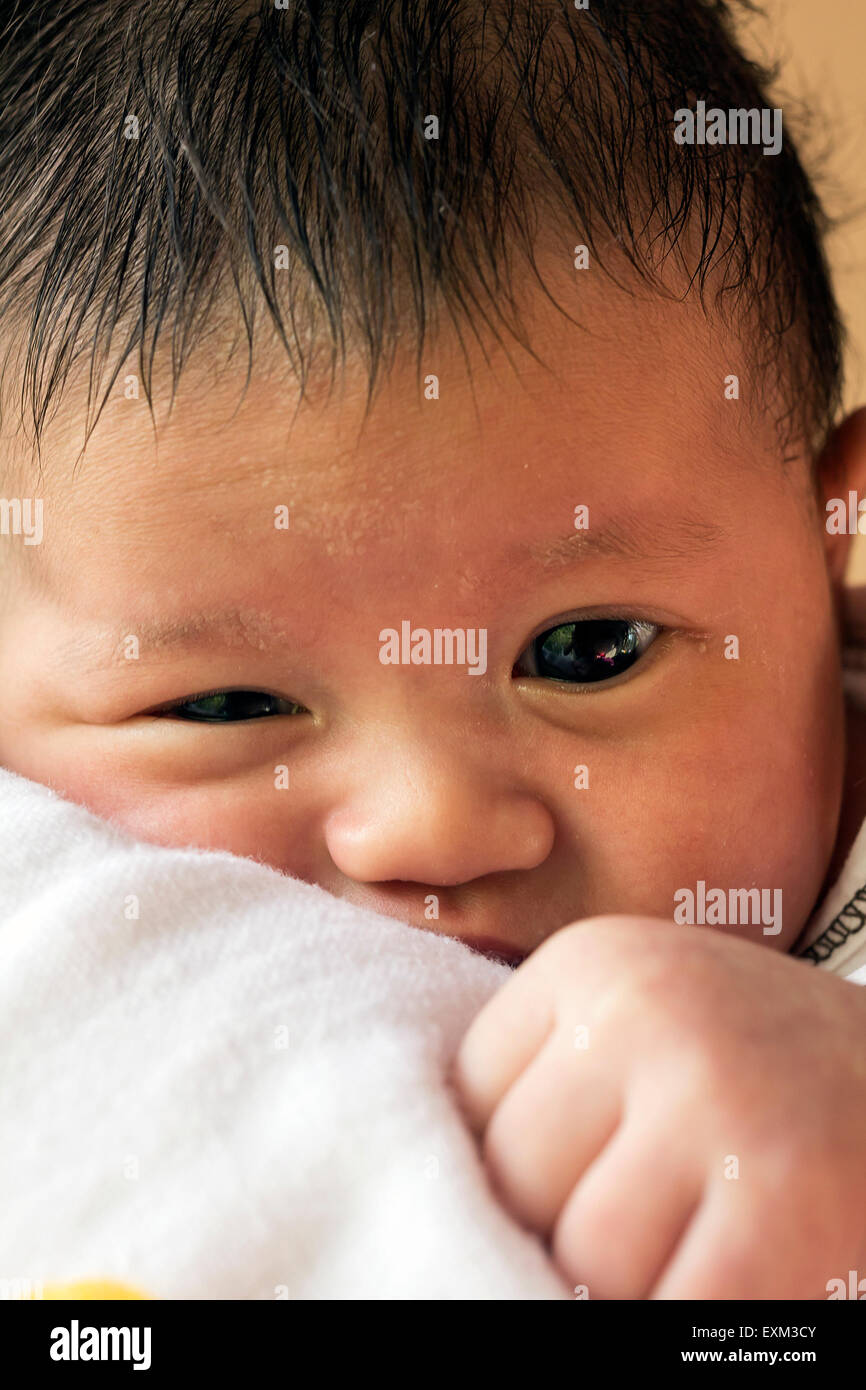 Asian Thai little newborn baby boy Stock Photo - Alamy