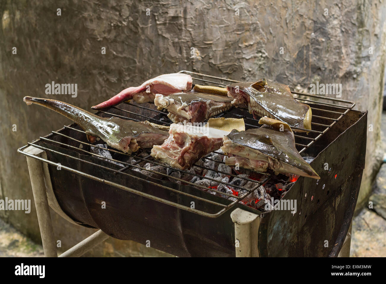 Fresh BBQ stingray Stock Photo - Alamy