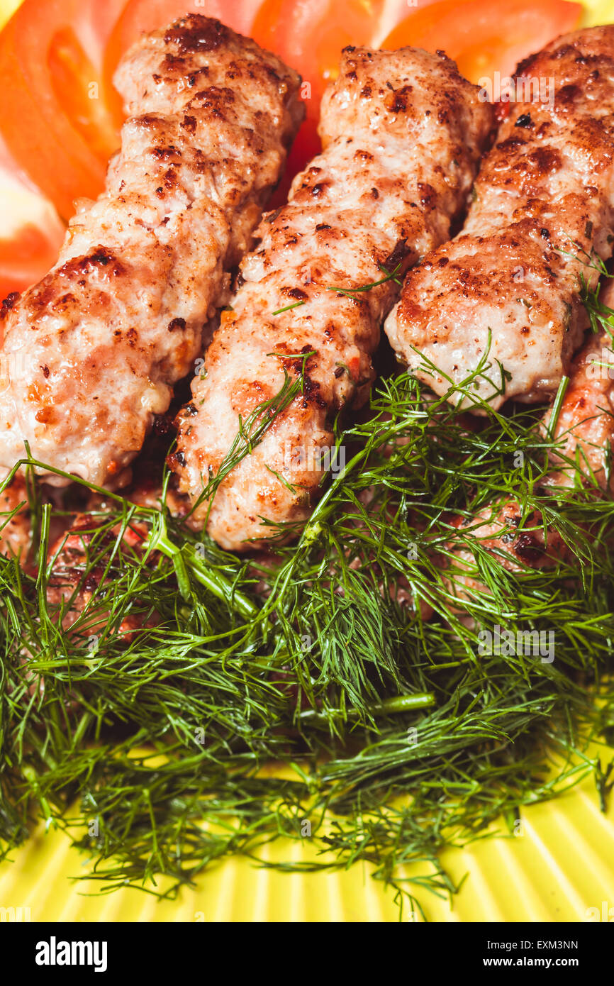 minced meat kebab Stock Photo - Alamy