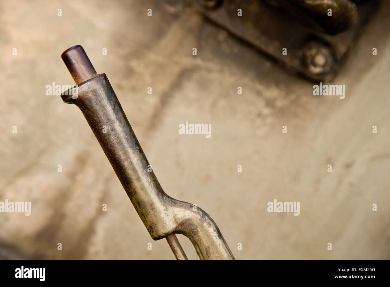 old used lever with a metal background Stock Photo - Alamy