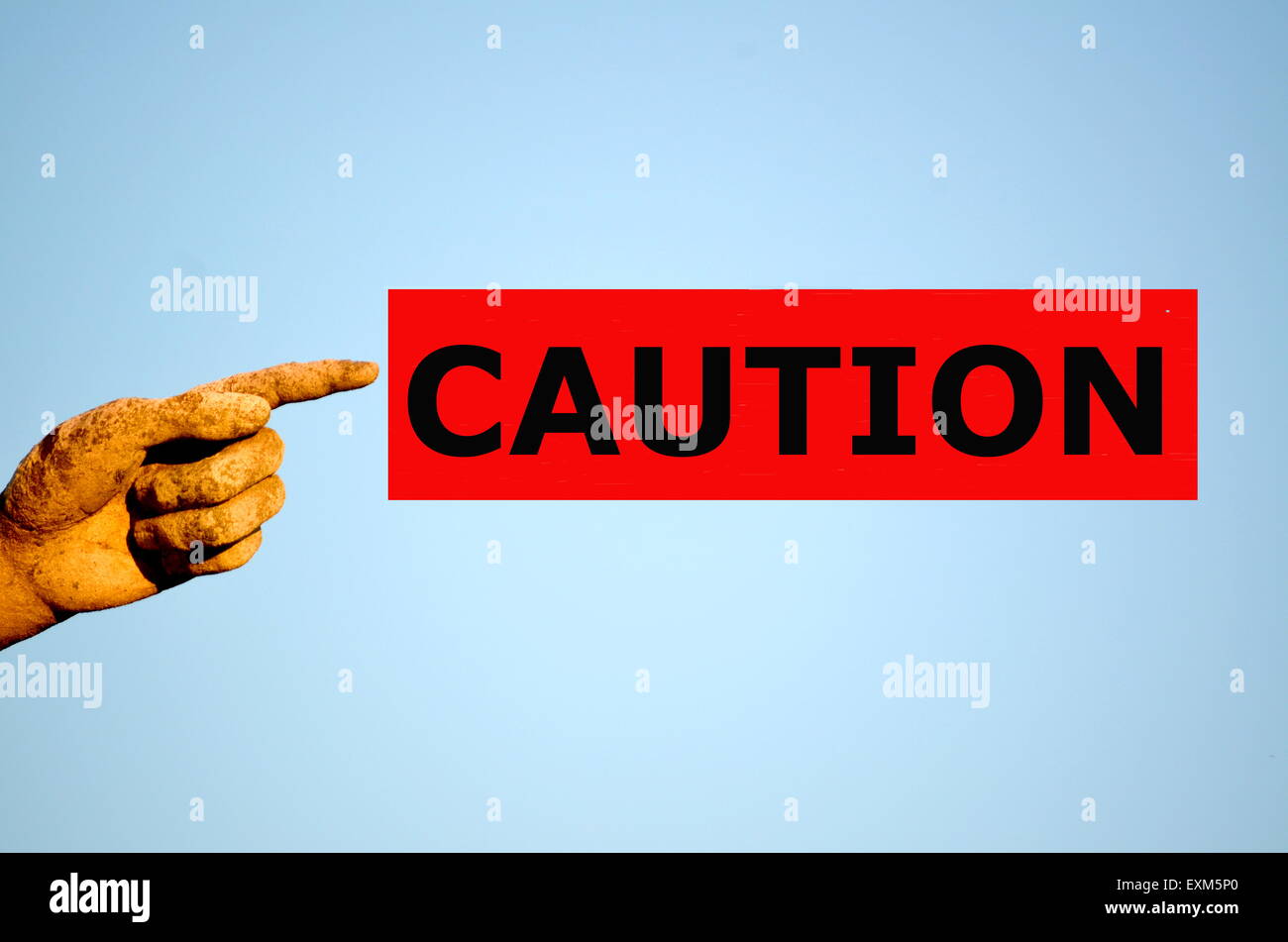 Businessman holding caution sign hi-res stock photography and images ...