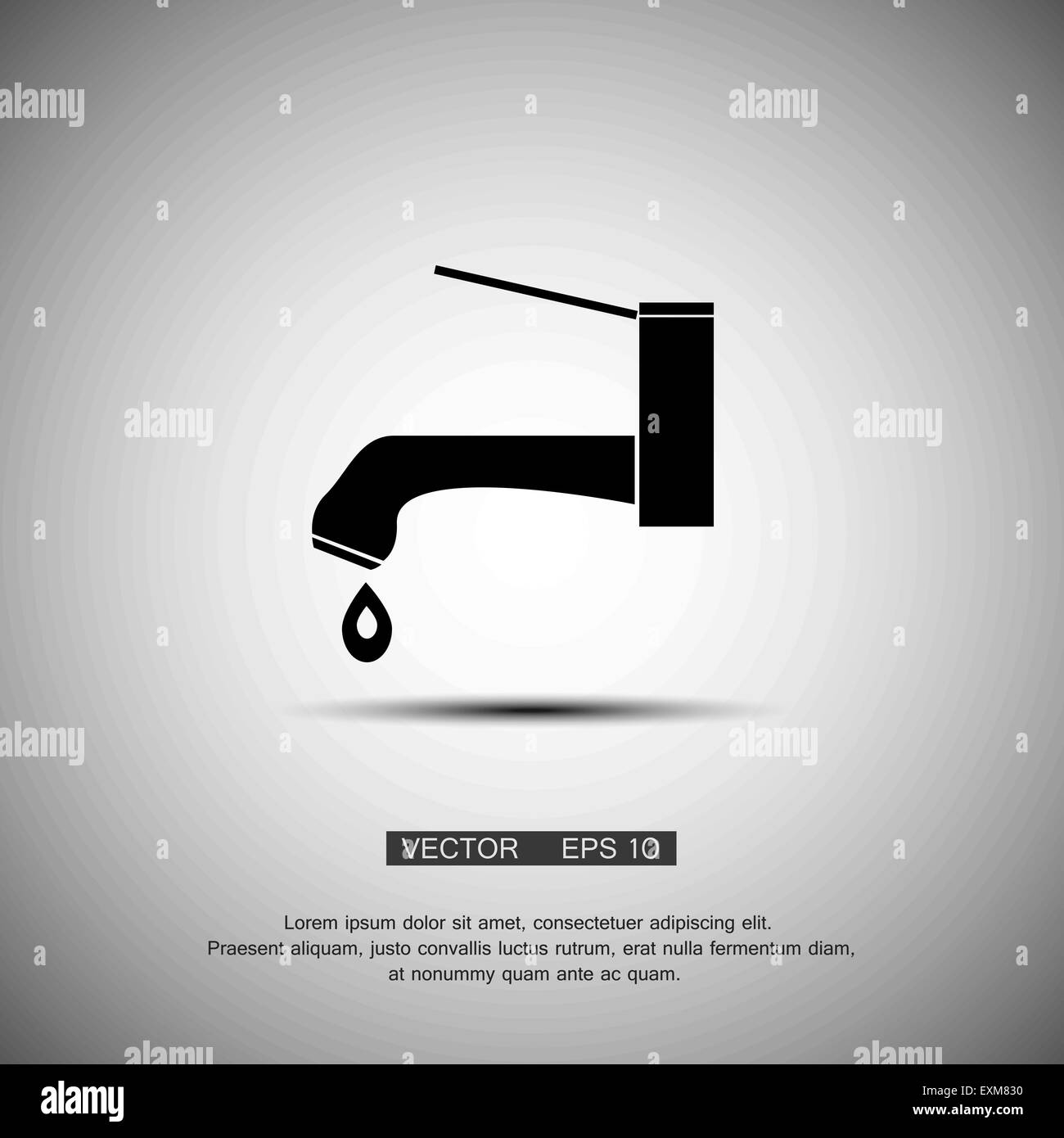 The tap water icon. Water symbol. Flat Vector illustration Stock Vector ...