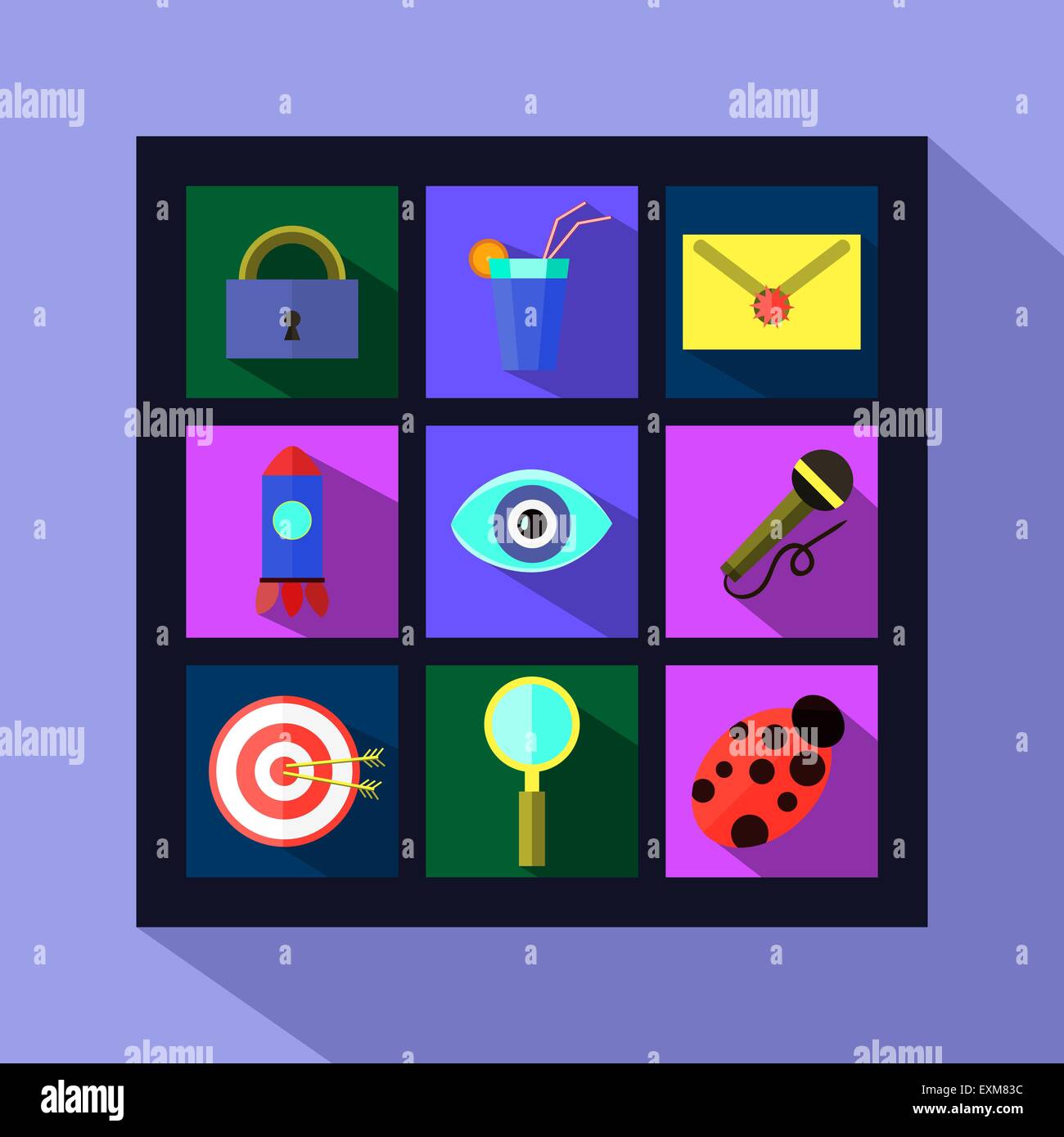 Basic Flat icon set for Web and Mobile Application. News ...