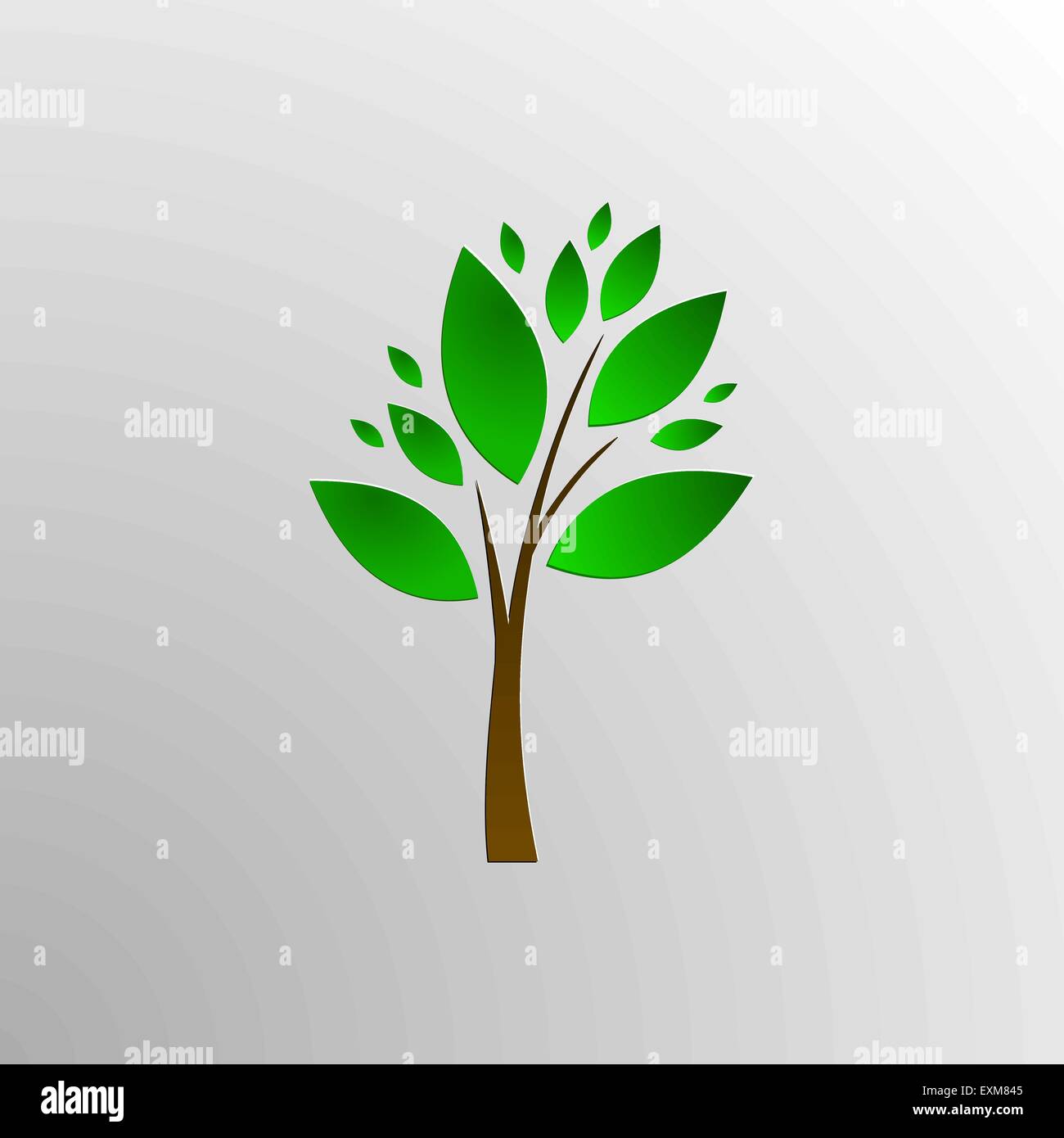 Web icon Green tree. Vector illustration. Flat design style Stock ...