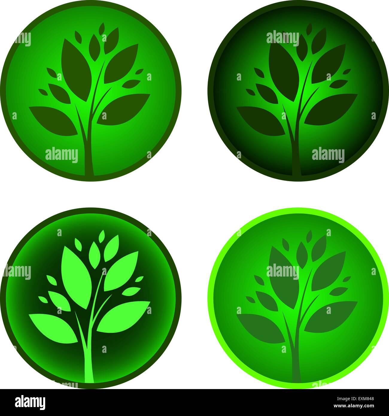 Set of tree icons Stock Vector Image & Art - Alamy