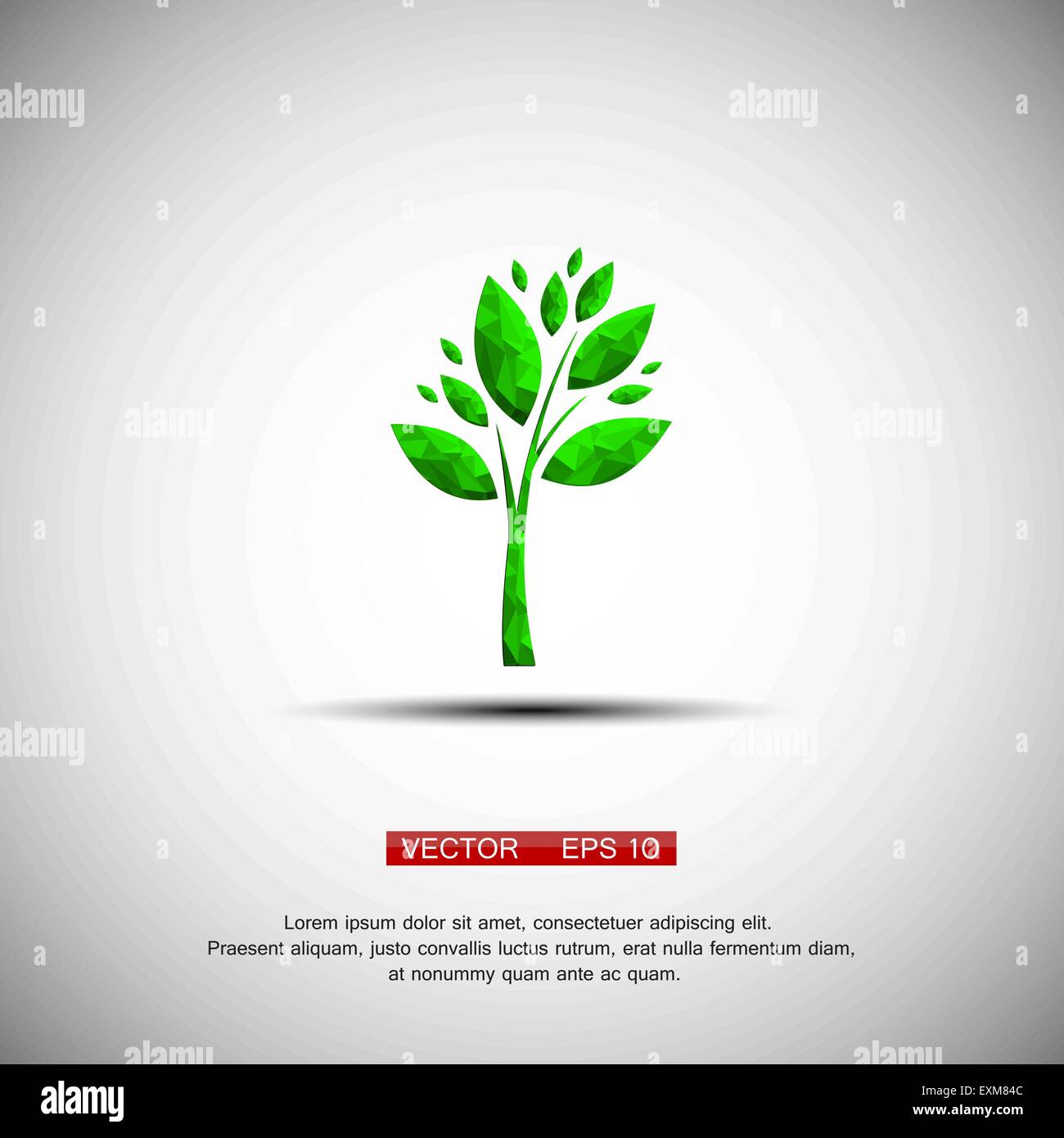 Web icon Green tree. Vector illustration. Flat design style Stock ...