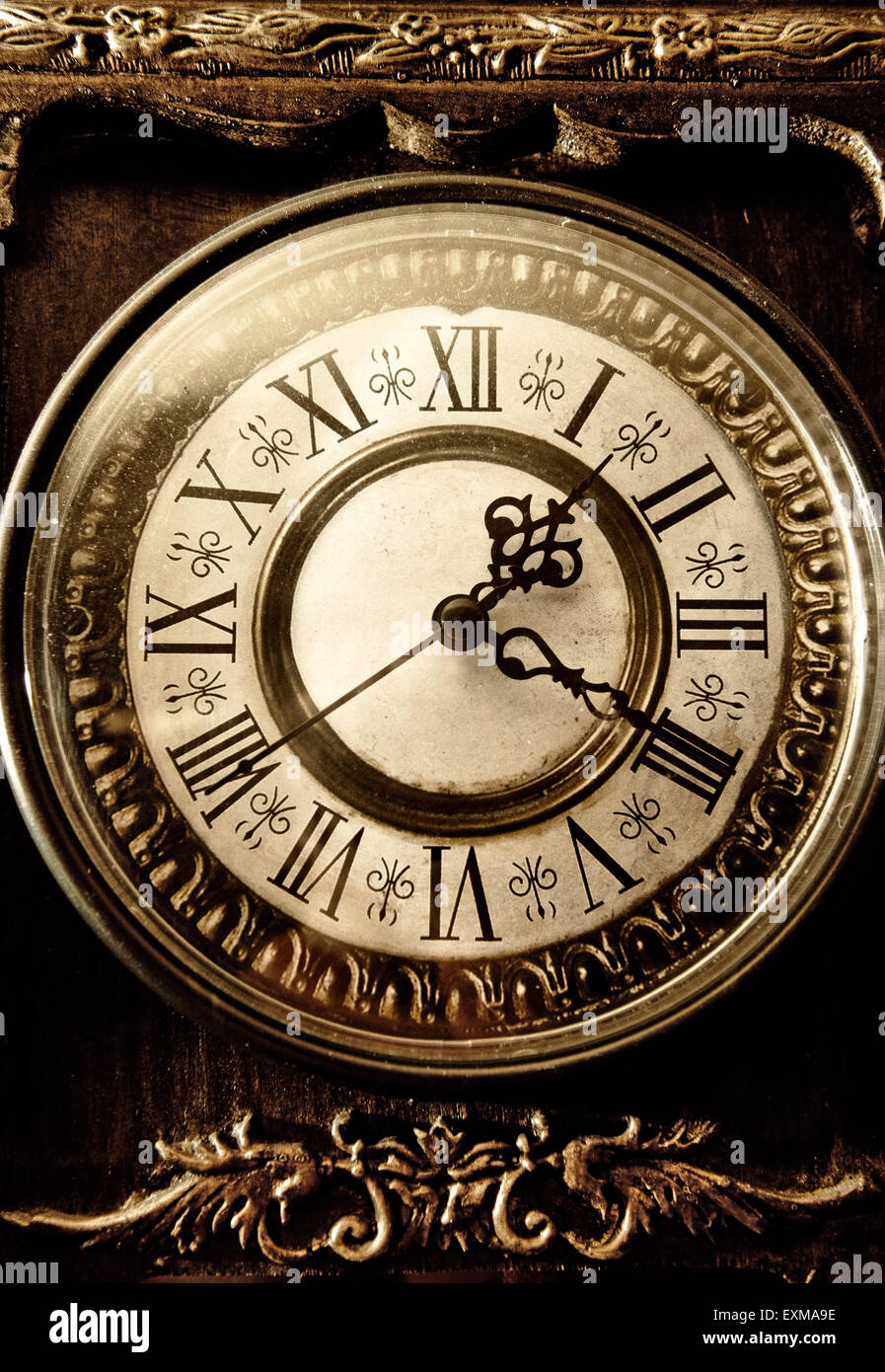 Old antique clock Stock Photo - Alamy