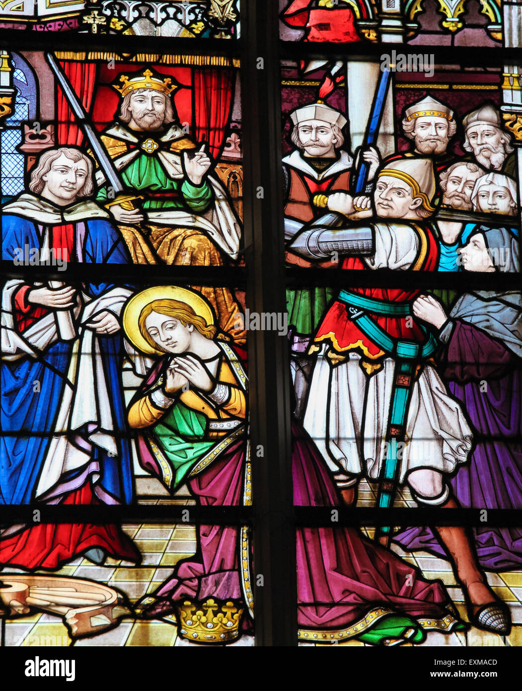 Saint catherine stained glass window hi-res stock photography and ...