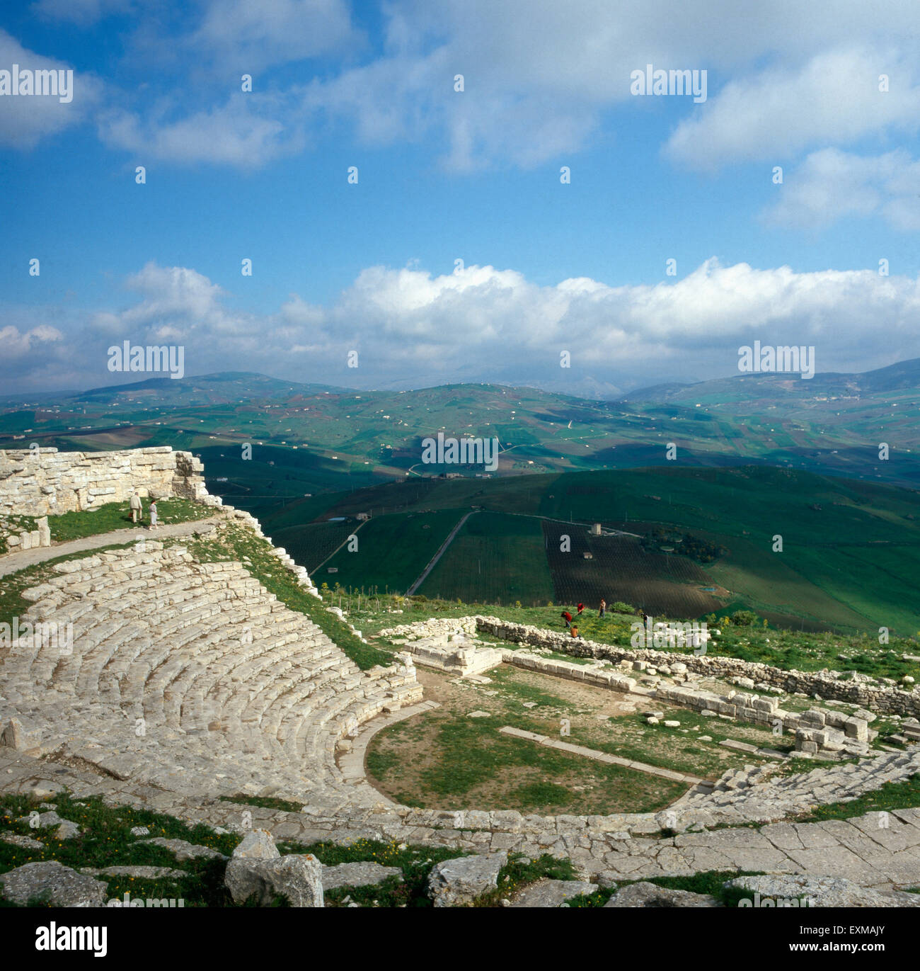 Das antike Theater von Segesta auf Sizilien, Italien 1970er Jahre. The ...