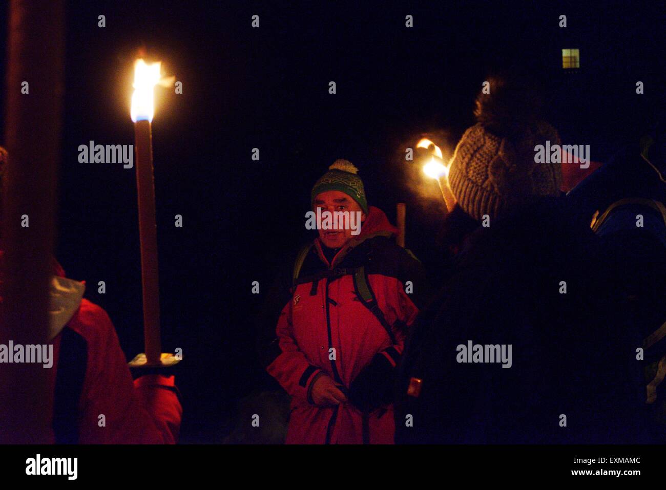 Torches walk snow hi-res stock photography and images - Alamy