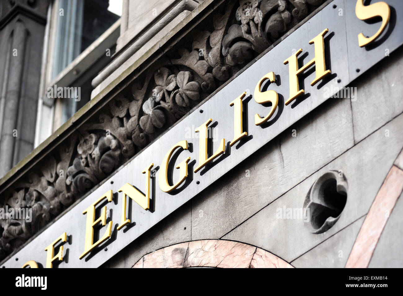 An English sign above a street in Dublin Stock Photo - Alamy