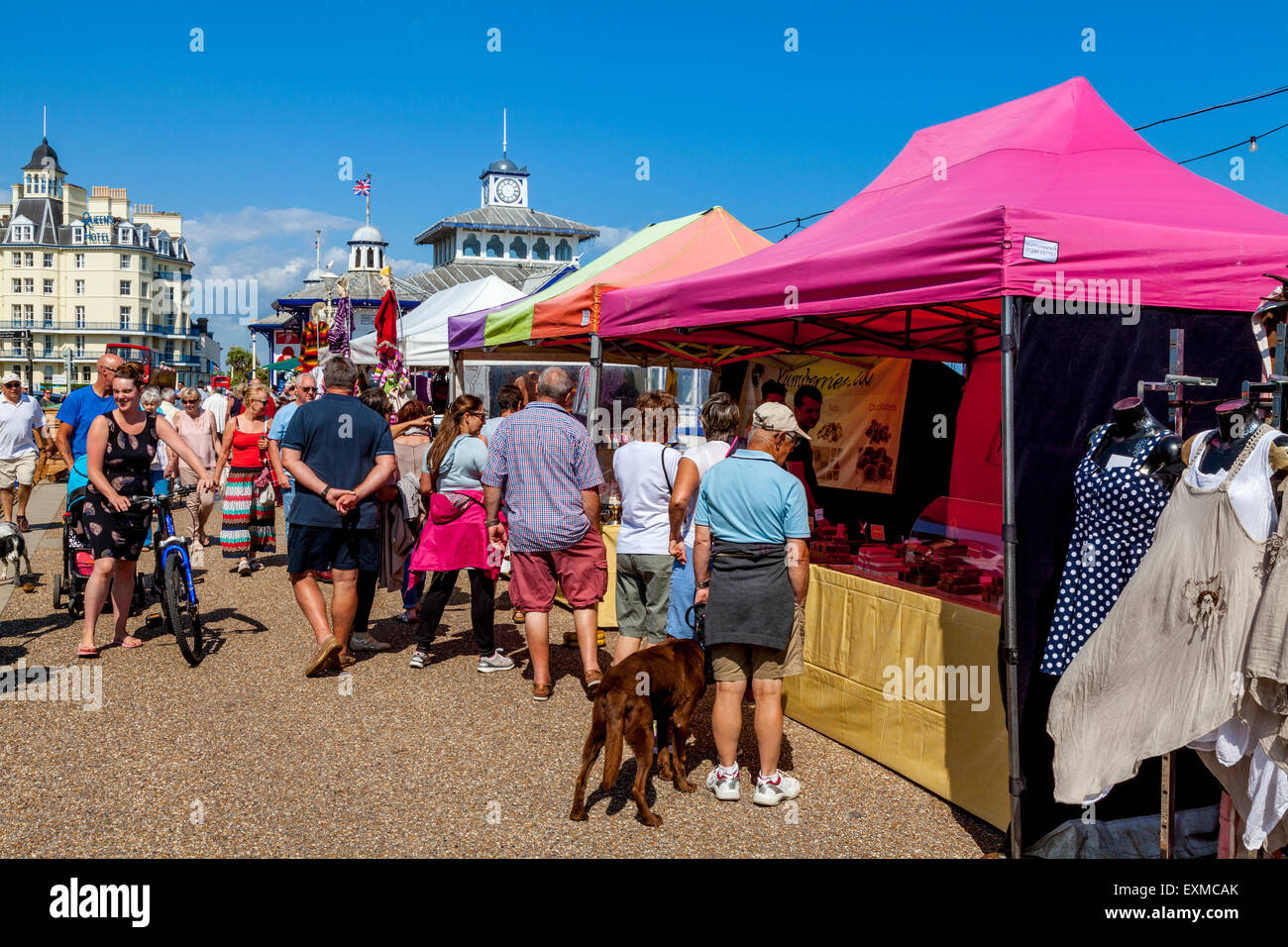Colourful Seafront Market, Eastbourne, Sussex, UK Stock Photo - Alamy