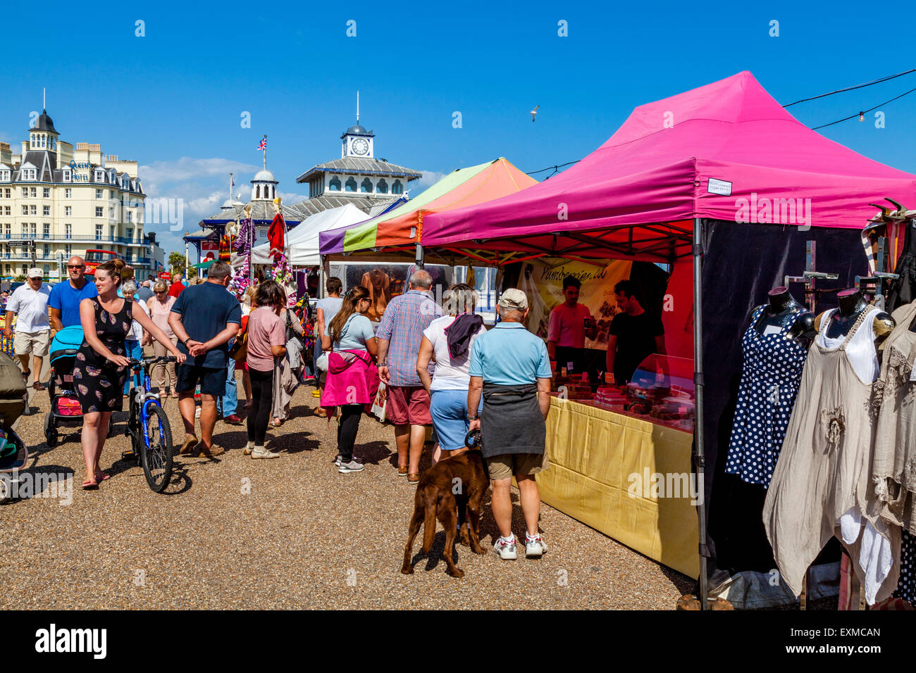 Colourful Seafront Market, Eastbourne, Sussex, UK Stock Photo - Alamy