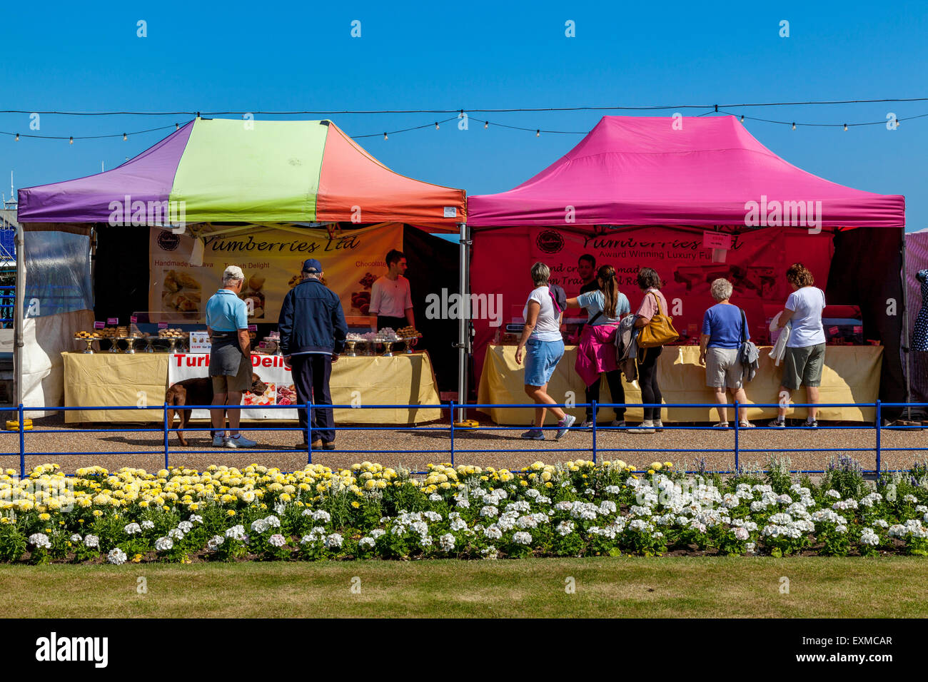 Colourful Seafront Market, Eastbourne, Sussex, UK Stock Photo - Alamy