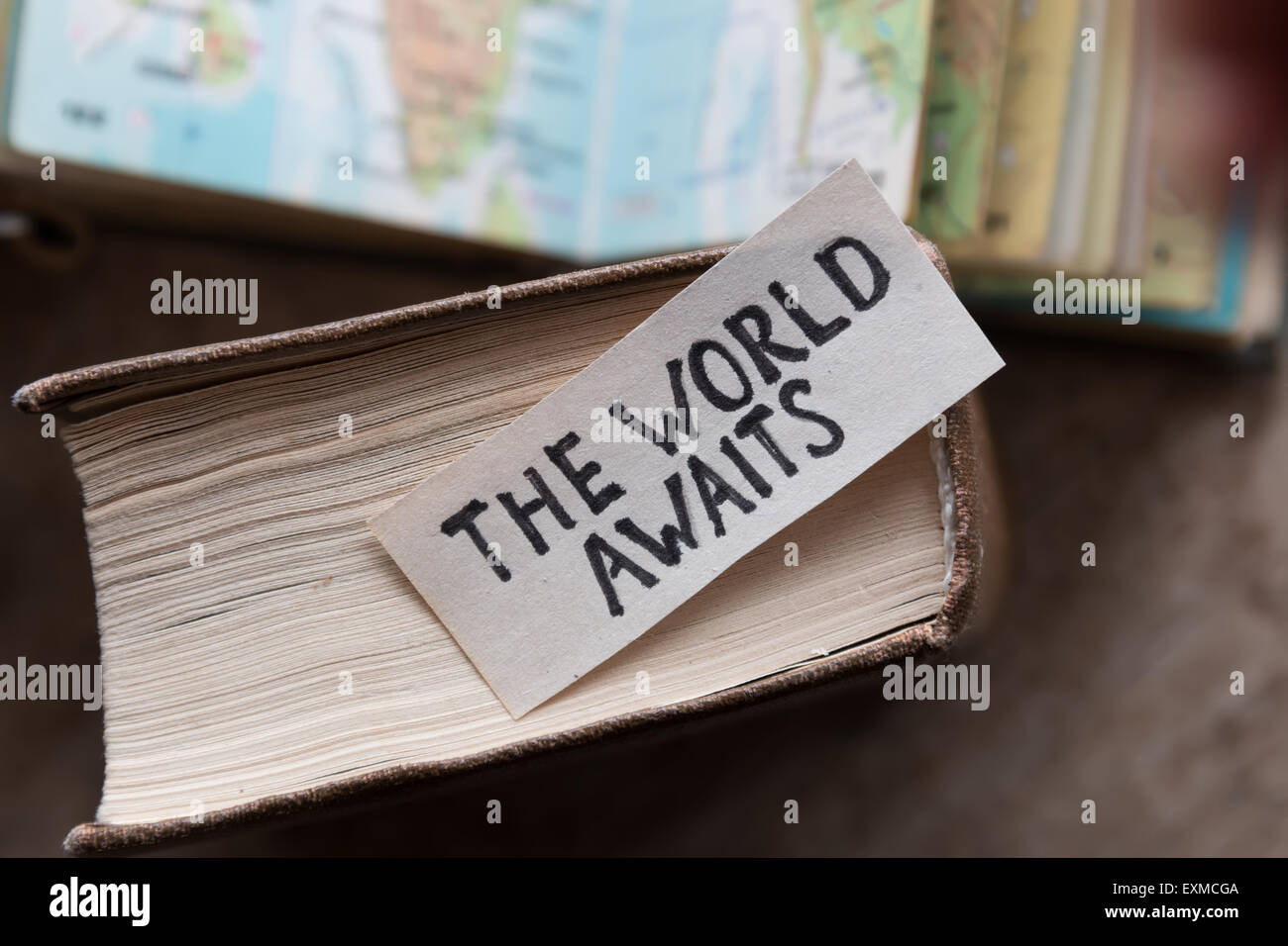 World map guide book hi-res stock photography and images - Alamy