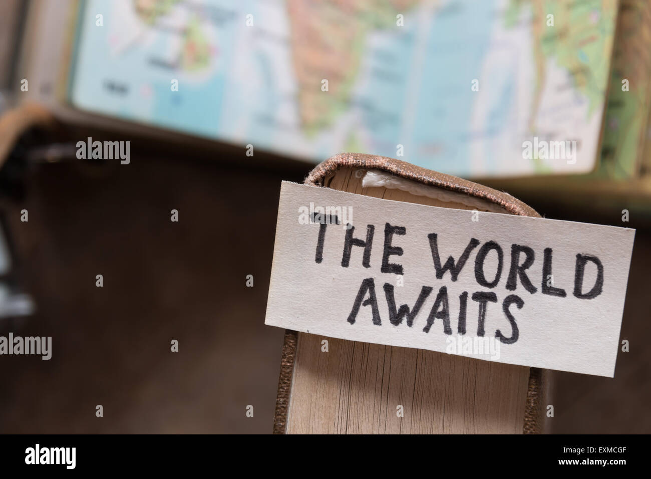 World map guide book hi-res stock photography and images - Alamy
