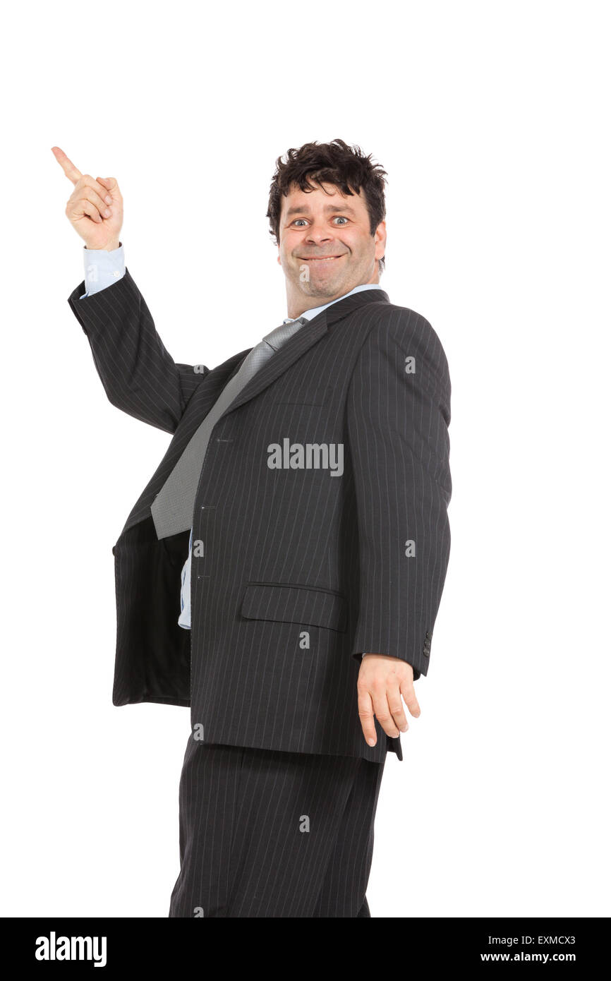 portrait of man with suit, isolated over white background Stock Photo ...