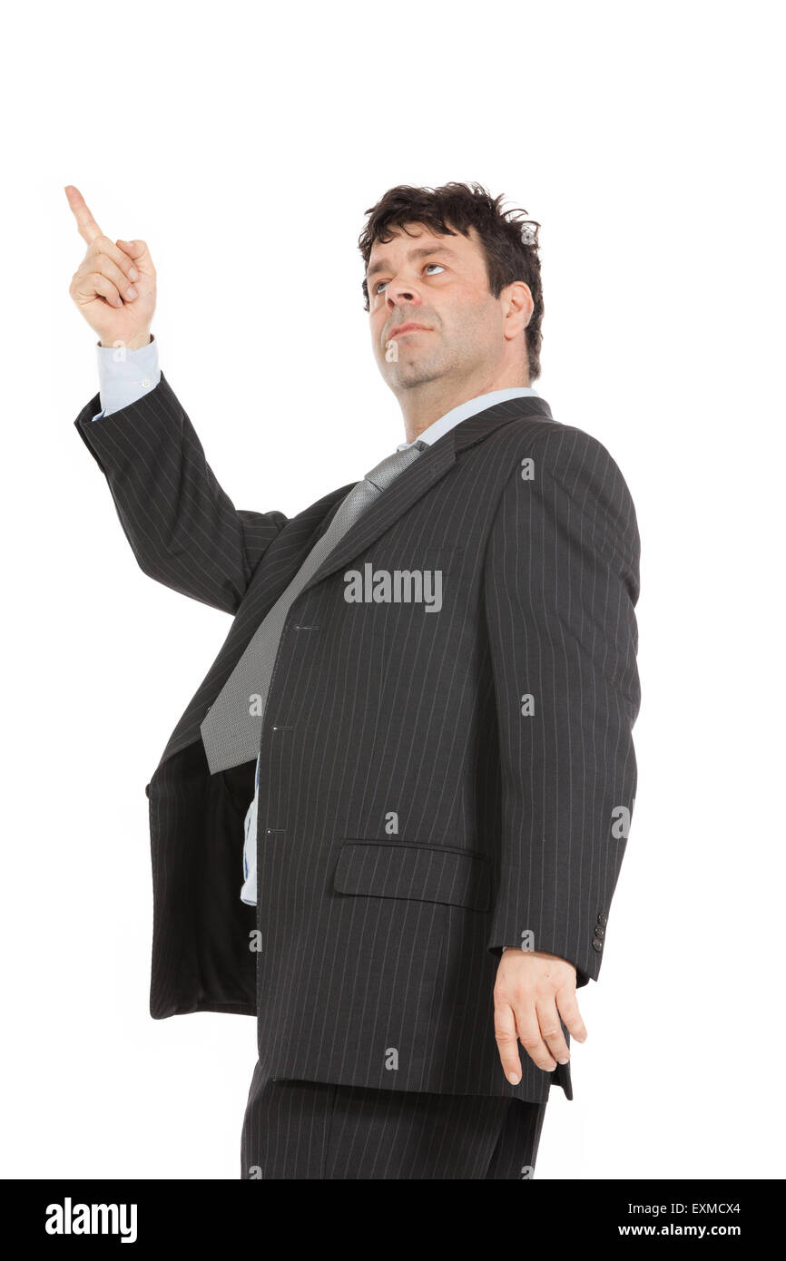 portrait of man with suit, isolated over white background Stock Photo ...