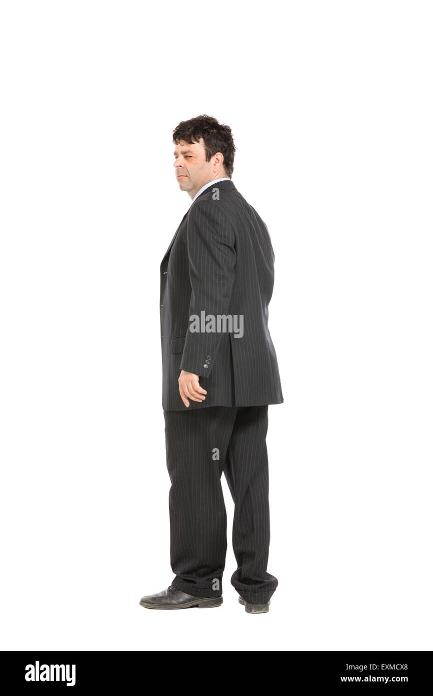 Man white suit rear Cut Out Stock Images & Pictures - Alamy